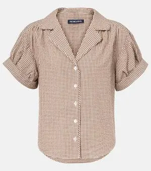 Veronica Beard Ilene Gingham Cotton-blend Shirt