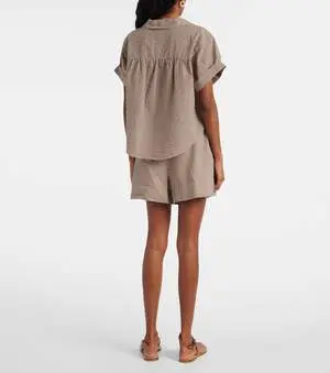 Veronica Beard Ilene Gingham Cotton-blend Shirt