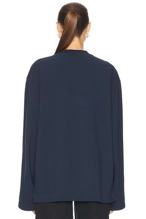 Acne Studios Crew Neck Long Sleeve Sweater With Logo Graphic
