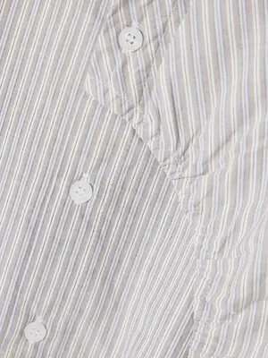 DEIJI STUDIOS Arch Tie-detailed Striped Organic Cotton-poplin Shirt