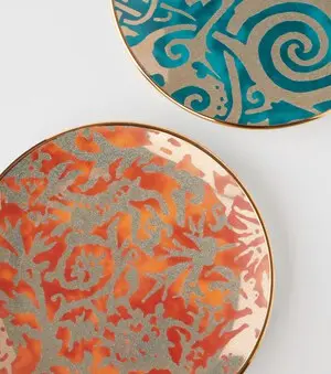 L'Objet X Fortuny Set Of 4 Earthenware Dessert Plates - Multicoloured