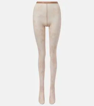 Valentino Garavani Floral Tights - Beige