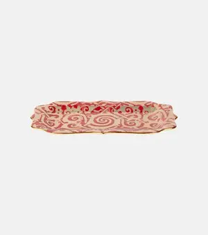 L'Objet X Fortuny Maori Porcelain Tray - Red