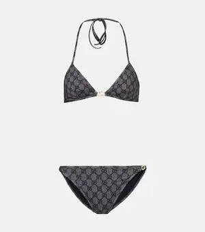 Gucci Gg Bikini Two-piece Set - Black