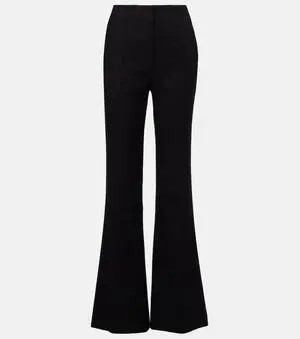 Veronica Beard Komi High-rise Linen-blend Flared Pants