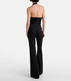 Veronica Beard Komi High-rise Linen-blend Flared Pants