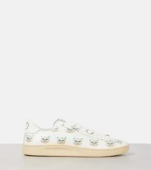 Valentino Garavani Royco Printed Leather Sneakers - White