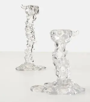 POLSPOTTEN Drip Large Glass Candle Holder Pascal Smelik - Transparent
