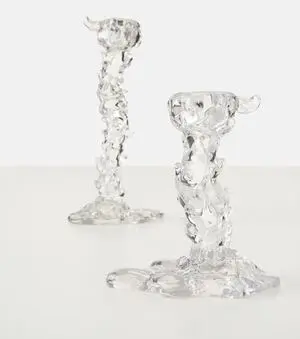 POLSPOTTEN Drip Small Glass Candle Holder Pascal Smelik - Transparent