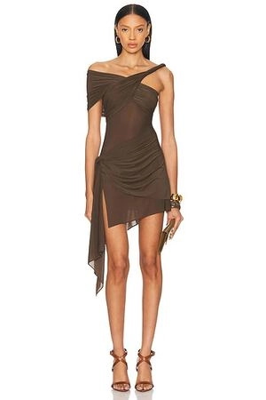 Ronny Kobo Izel Asymmetrical Mini Dress - Desert