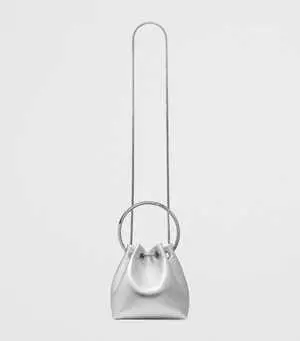 JIMMY CHOO Metallic Bon Bon Top-handle Bag - Silver