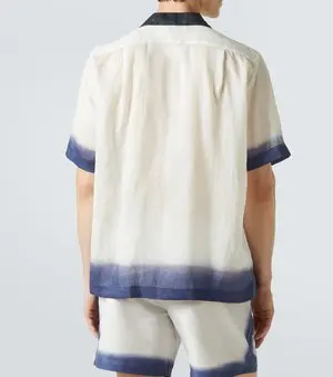 Dries Van Noten Embroidered Bowling Shirt - Blue