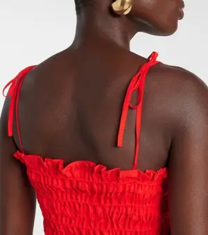 Tory Burch Smocked Tank Top - Red