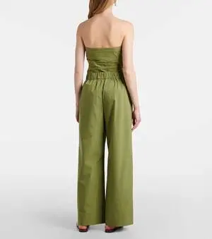 Simkhai Arden Cotton-blend Wide-leg Trousers