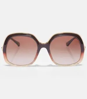 Chloé Leia Square Frame Sunglasses - Brown
