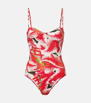Tory Burch Floral Print One Piece Swimsuit - Multicoloured