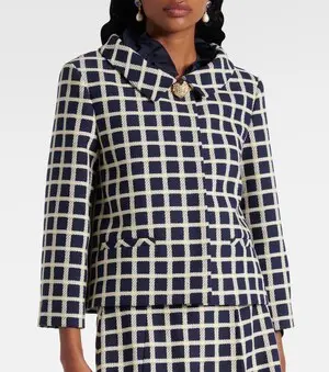 Valentino Garavani Checked Wool And Cotton-blend Jacket