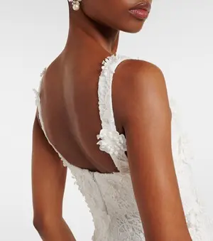 LEO LIN Odette Floral-appliqué Lace Dress - White
