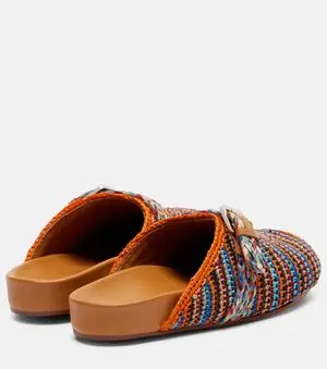 Clergerie Quinta Raffia Mules - Multicoloured