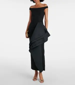 Safiyaa Bree Draped Midi Dress