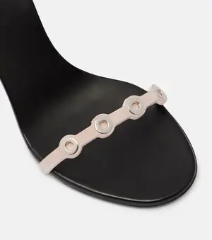 Emilio Pucci Eyelet Suede Sandals