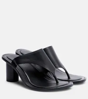 A.emery Hardie Leather Thong Sandals - Black