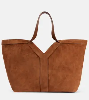 Saint Laurent Y Suede Tote Bag - Brown