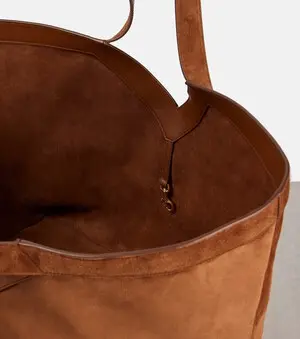 Saint Laurent Suede Tote Bag - Brown