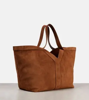 Saint Laurent Suede Tote Bag - Brown