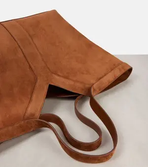 Saint Laurent Suede Tote Bag - Brown