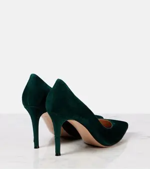 GIANVITO ROSSI 85" Suede Pointed Toe Pumps