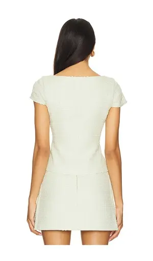 Amanda Uprichard Short Sleeve Antonia Top