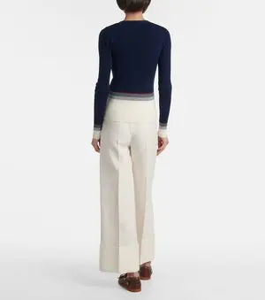 Valentino Garavani Striped Virgin Wool Cardigan