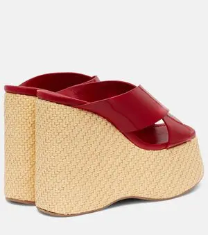 Paris Texas Mara Patent Leather Wedge Mules
