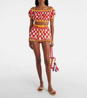 Dolce & Gabbana Printed Cotton Shorts