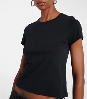 SLVRLAKE Cropped Cotton Jersey T-shirt