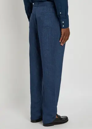 Oliver Peoples Belted Linen Trousers