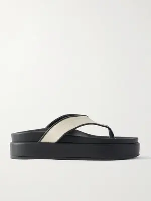 ANCIENT GREEK SANDALS Charys Flatform Canvas Platform Sandals