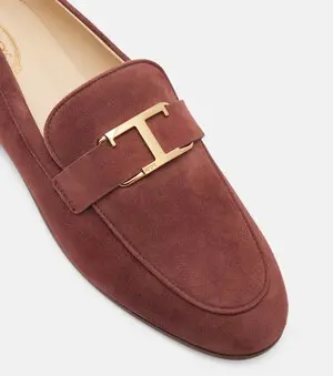 TOD'S Timeless Suede Loafers - Red