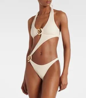 SAME Halter Spiral Cut Out Swimsuit