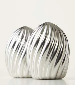 L'Objet Ripple Spice Jewels Salt And Pepper Shakers - Silver
