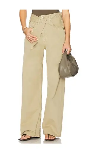 AGOLDE Vana Wide Leg Trousers - Tan