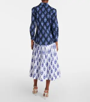 Carolina Herrera Floral Print Cotton-blend Shirt