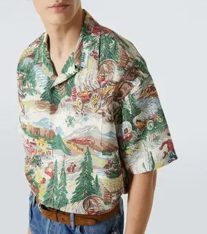 Visvim Crosby Printed Silk-blend Bowling Shirt - Multicoloured