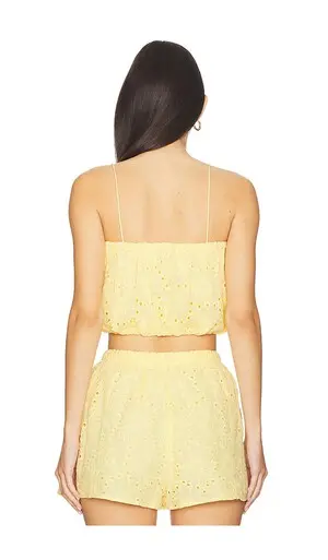 LOVERS AND FRIENDS Josie Cropped Eyelet Top