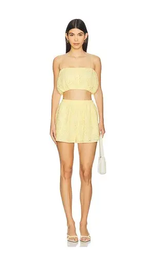 LOVERS AND FRIENDS Josie Cropped Eyelet Top