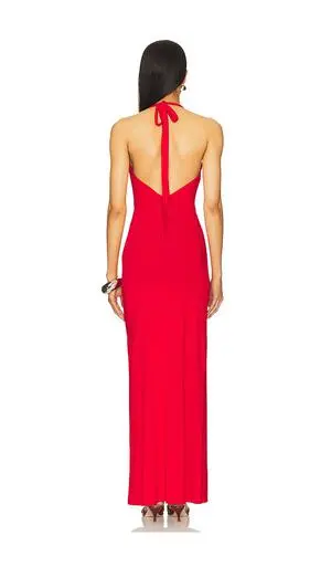Superdown Mariza Halter Maxi Dress - Red