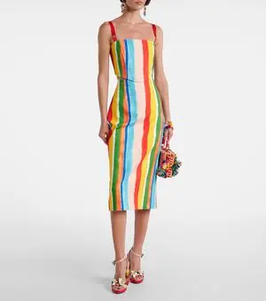 Dolce & Gabbana Striped Cotton-blend Tank Top