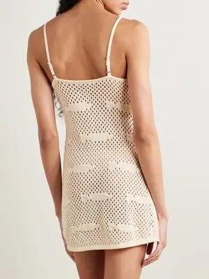 Staud Rio Crocheted Cotton Mini Dress