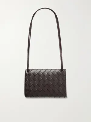 Bottega Veneta Intrecciato Leather Pouch - Brown